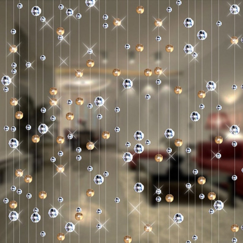 Crystal Glass Bead Curtain: Boho Wedding Backdrop Decor - Etsy