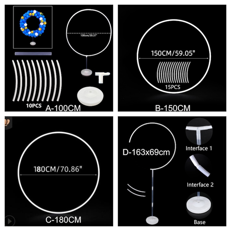 Balloon Stand Holder Circle With Stand Wreath Frame Holder - Etsy