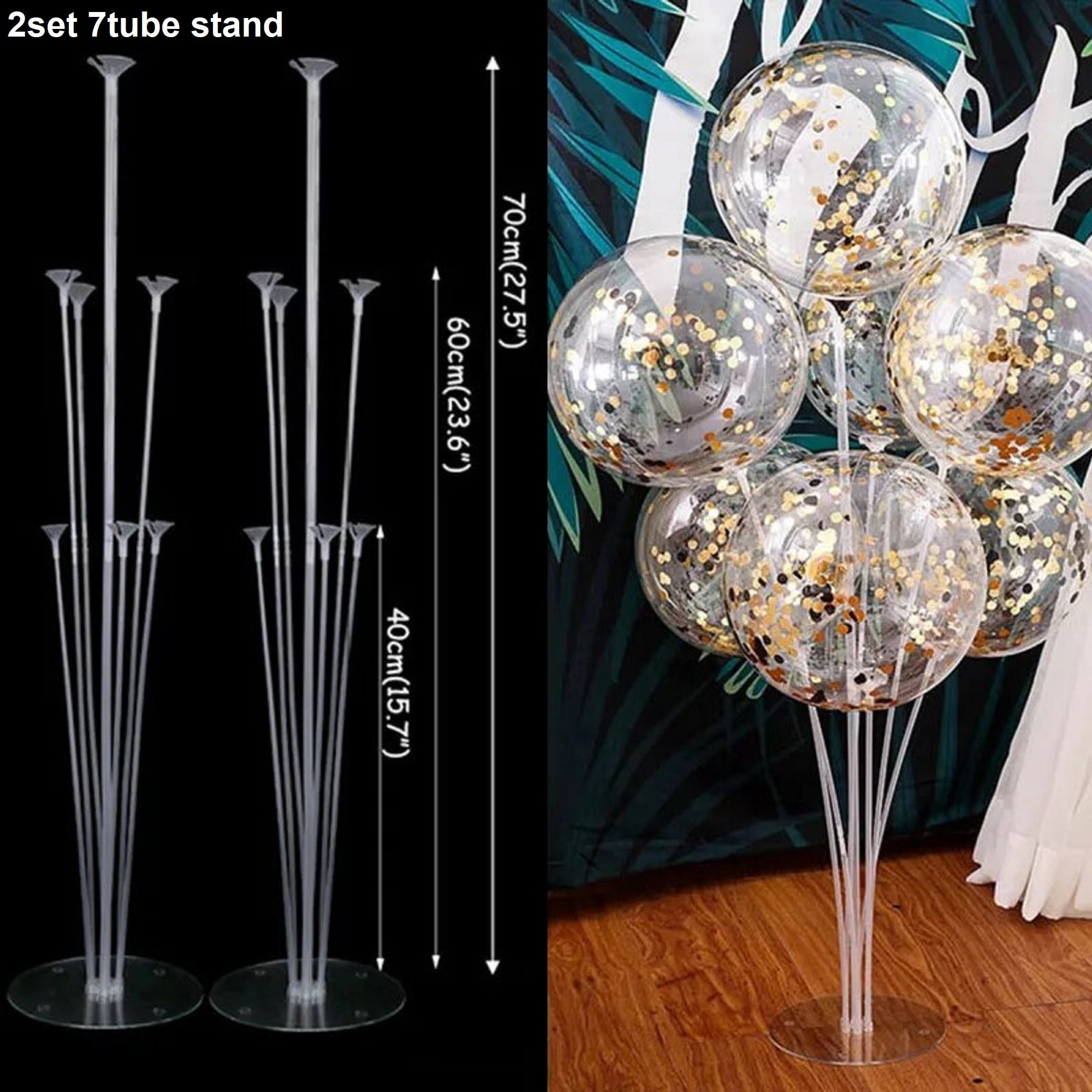 1/2 Set Latex Balloon Holder Balloons Stand Column Metallic - Etsy