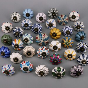 1 Piece Vintage Ceramic Door Knobs for Cabinet Drawer Closet - Etsy