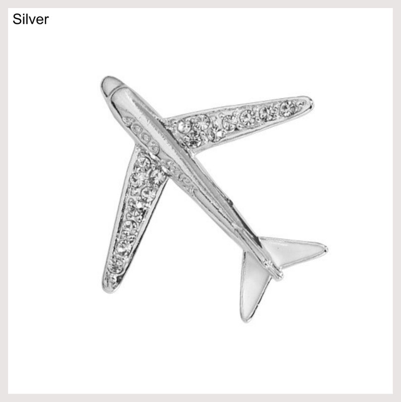 Crystal Airplane Brooch Pin Rhinestone Aircraft Lapel Pins and - Etsy