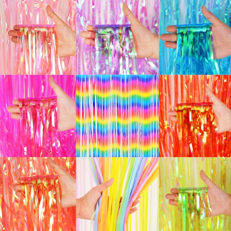 Foil Curtain Party Decor Backdrop Backdrop Square Curtains - Etsy