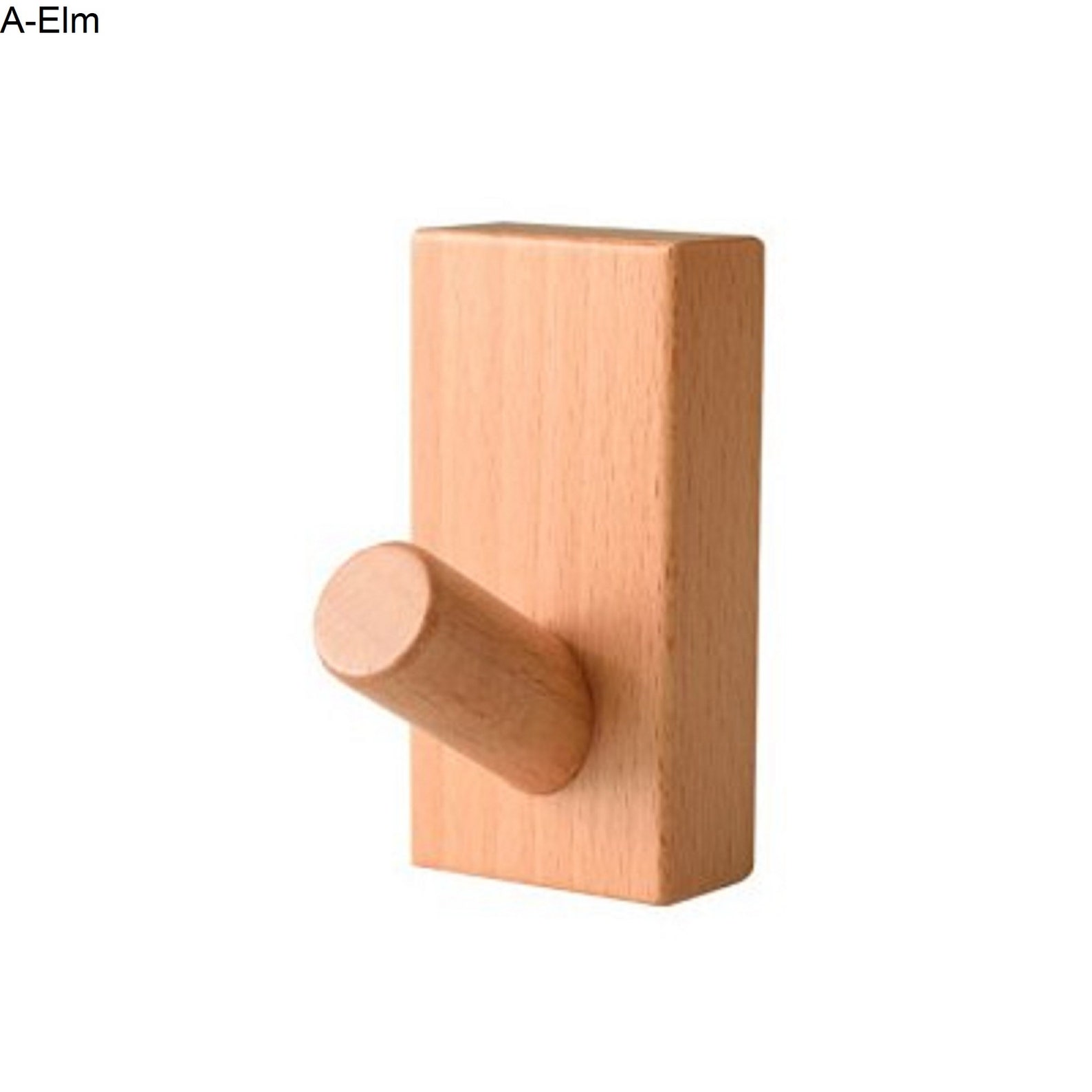 Natural Adhesive Wooden Coat Hook Back Door Hanger 3M Self - Etsy