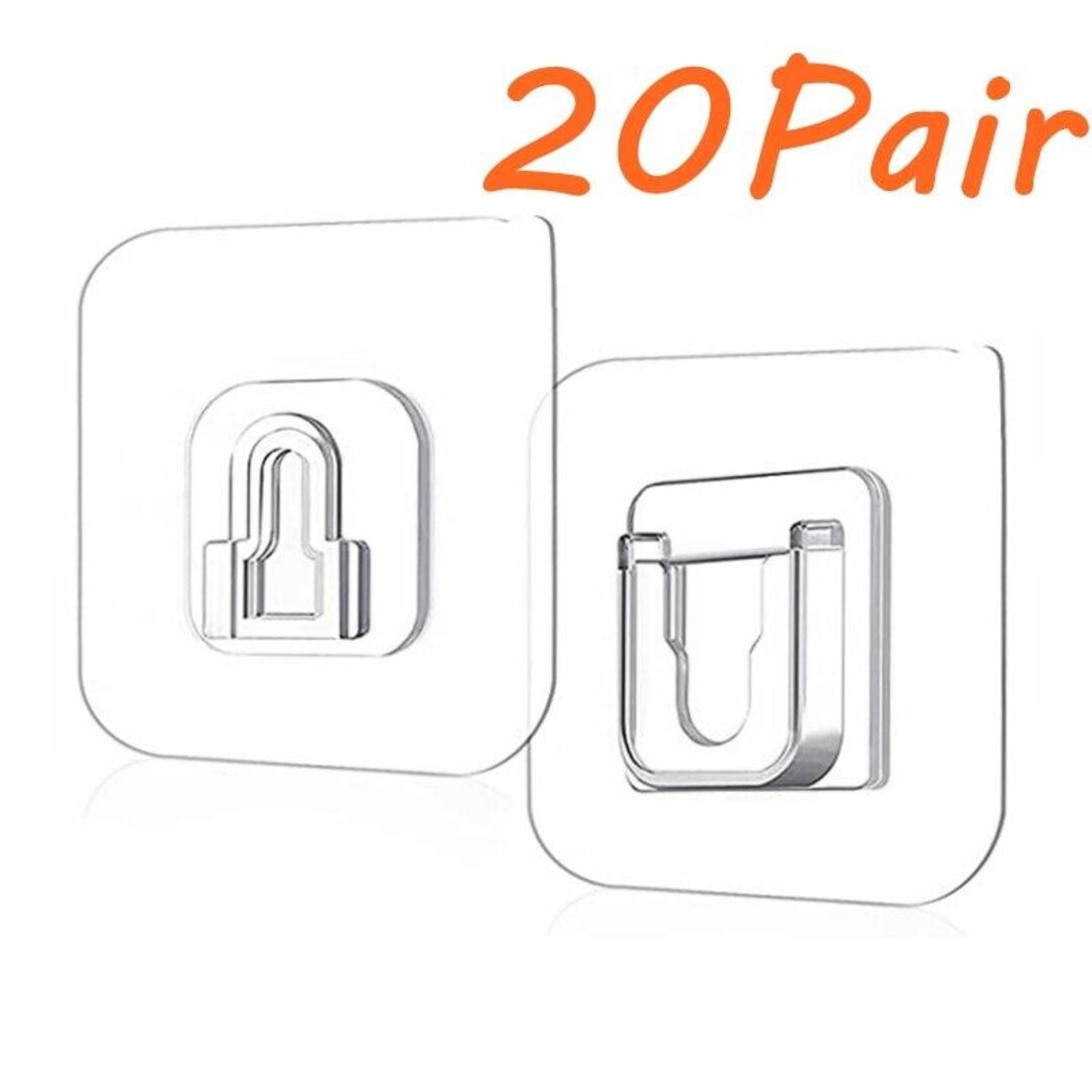 Transparent Adhesive Wall Hooks: Strong Acrylic Hangers - Etsy