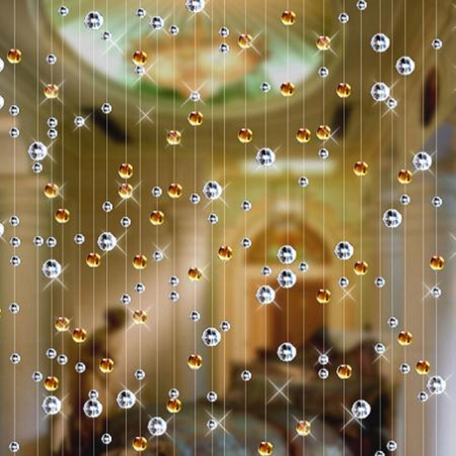 Crystal Glass Bead Curtain: Boho Wedding Backdrop Decor - Etsy