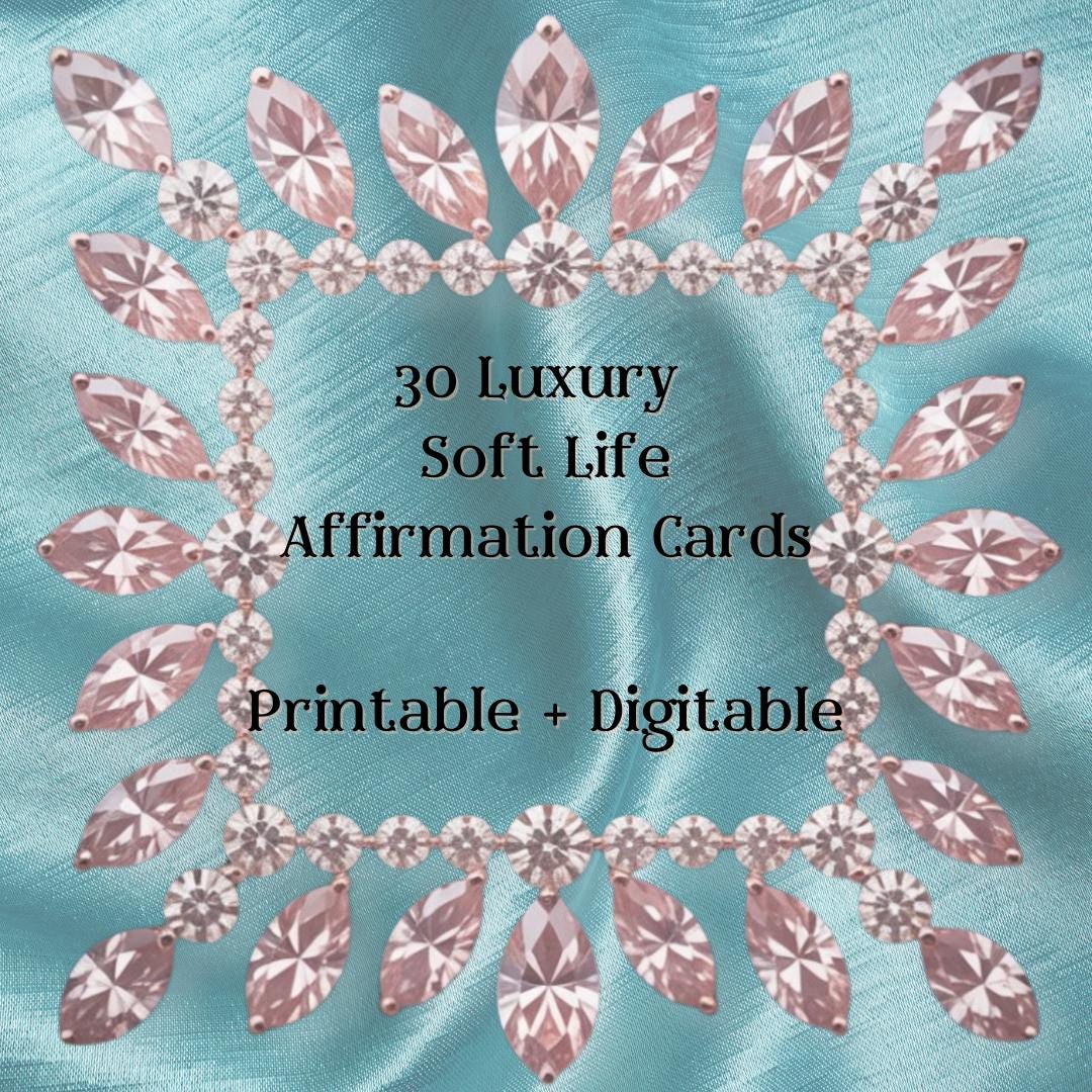 Luxury Soft Life Affirmation Cards, Inspirational Cards, Feminine Desk ...