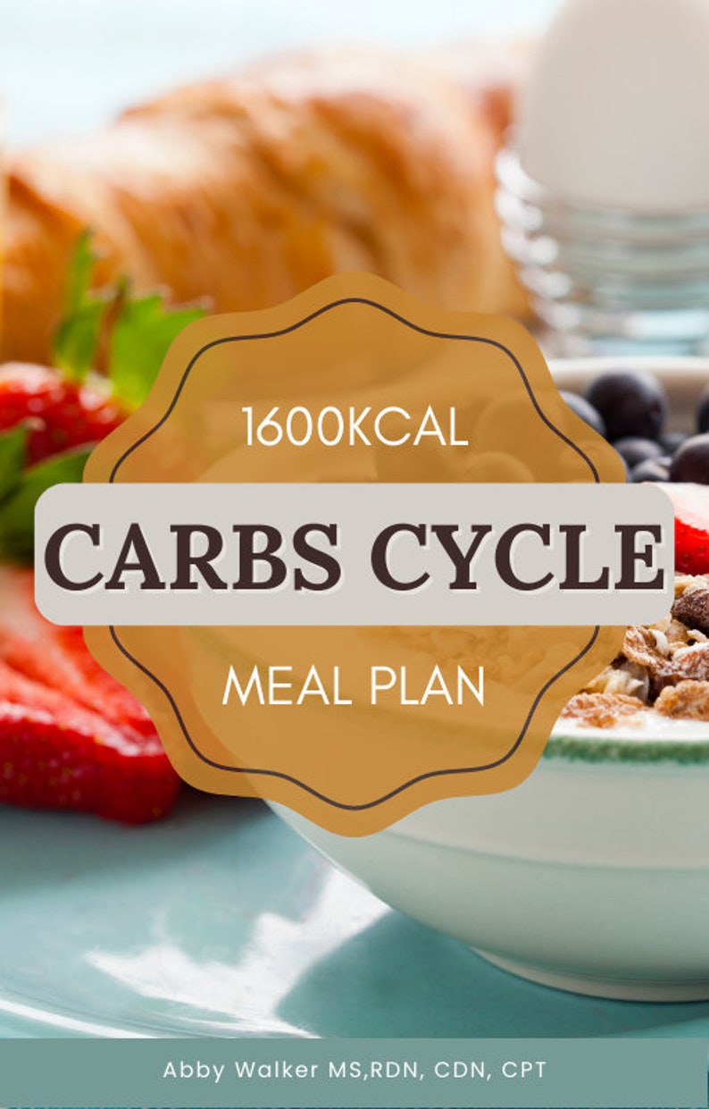 1600KCAL Carbs Cycle Meal Plan - Etsy