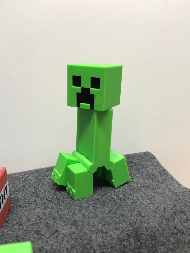 Minecraft Creeper Articulated 3D Printed Figure - Etsy