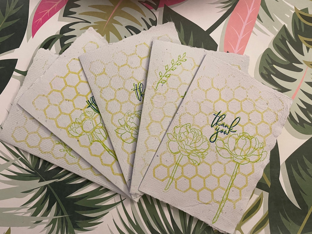 What’s the Buzz | Handmade Paper Greeting Cards | Thank You Cards | Set ...