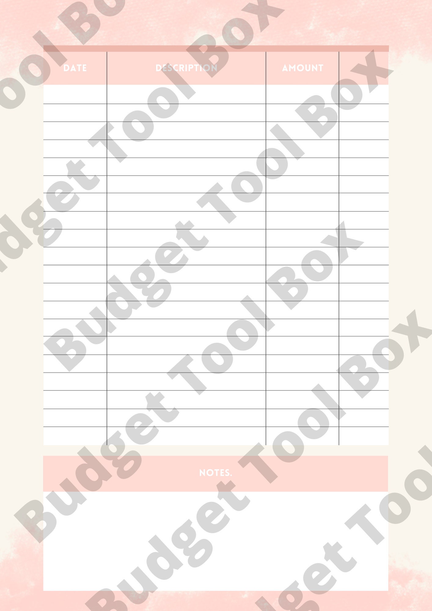 Spending Tracker Pink - Budget Sheet, Budget Tracker, Weekly Spending ...