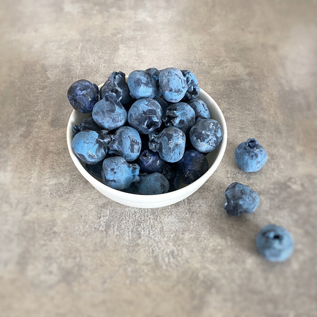 Ceramic Blueberries Handmade Faux Fruit Kitchen Tiered Tray Home Decor ...