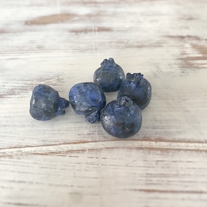 Ceramic Blueberries Handmade Faux Fruit Kitchen Tiered Tray Home Decor ...