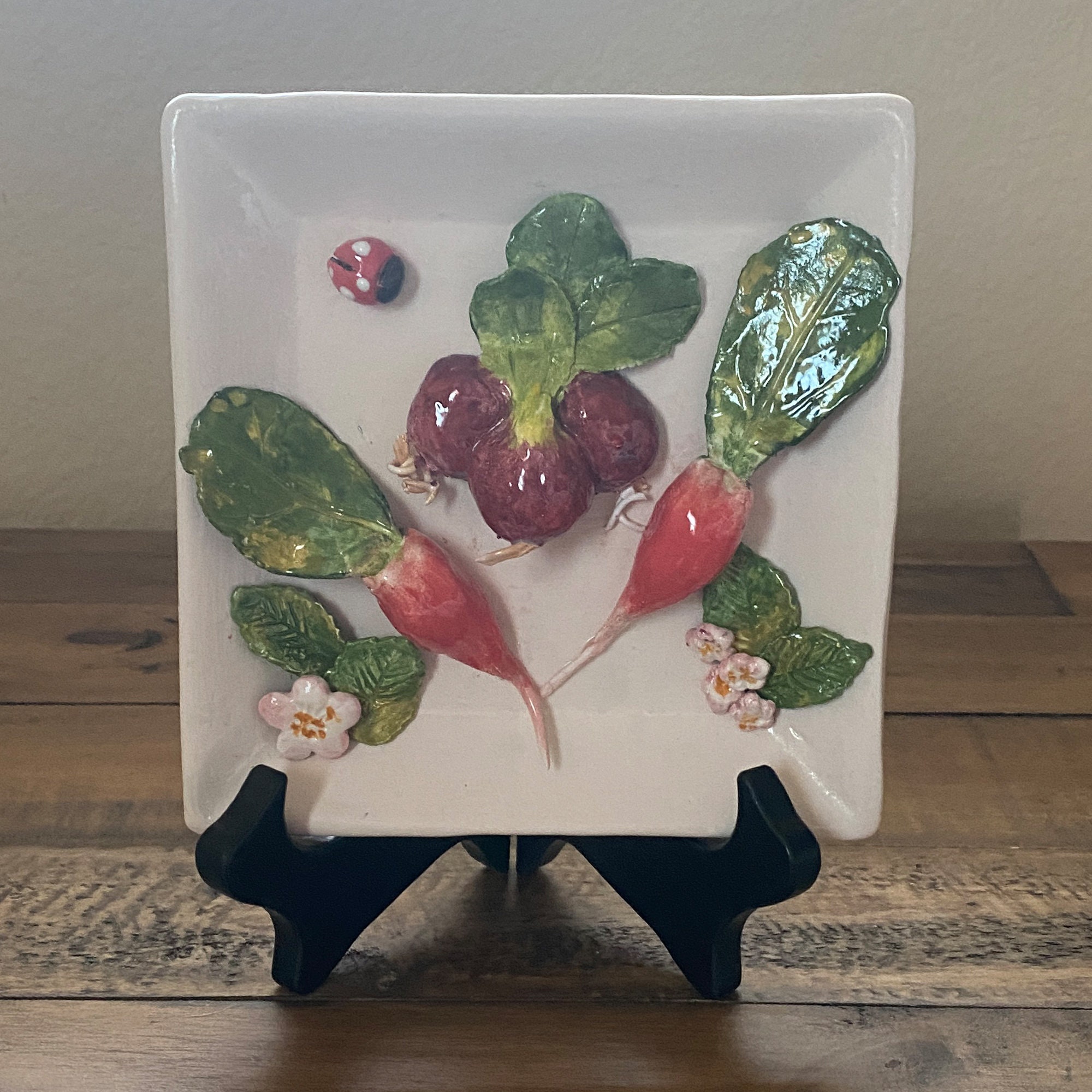 Ceramic Vegetable Dish Plate Plaque Kitchen Home Decor Radish - Etsy