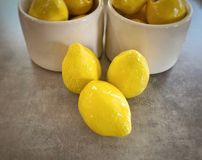 Italian Ceramic Art Coffee Serving Tray Lemon Pottery Handmade in ITALY ...