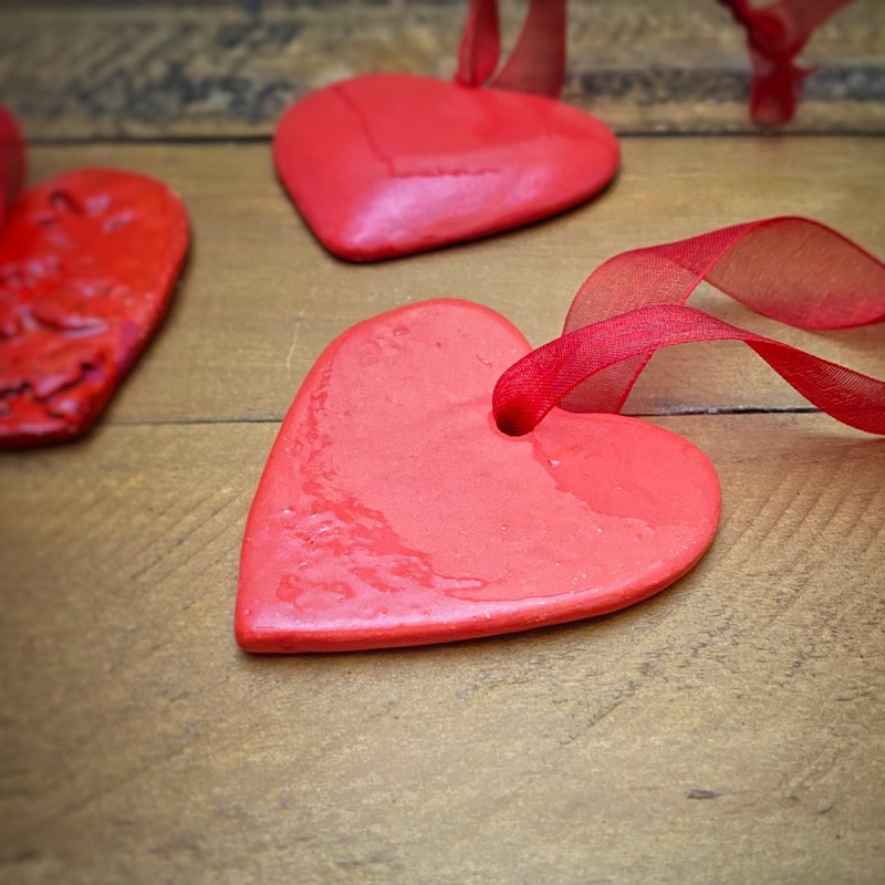 Red Ceramic Heart - Etsy