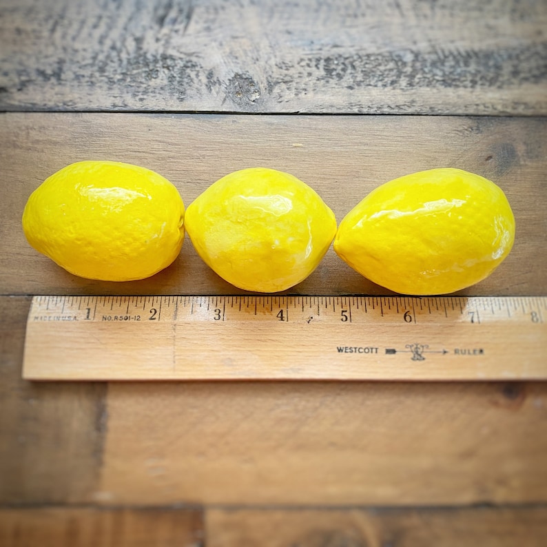 Ceramic Lemon Yellow Citrus Fruit Kitchen Home Decor Handmade - Etsy