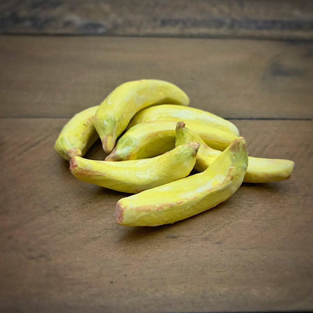 Ceramic Mini Bananas Fruit Set of 5 Artificial Food Gift for a Foodie ...