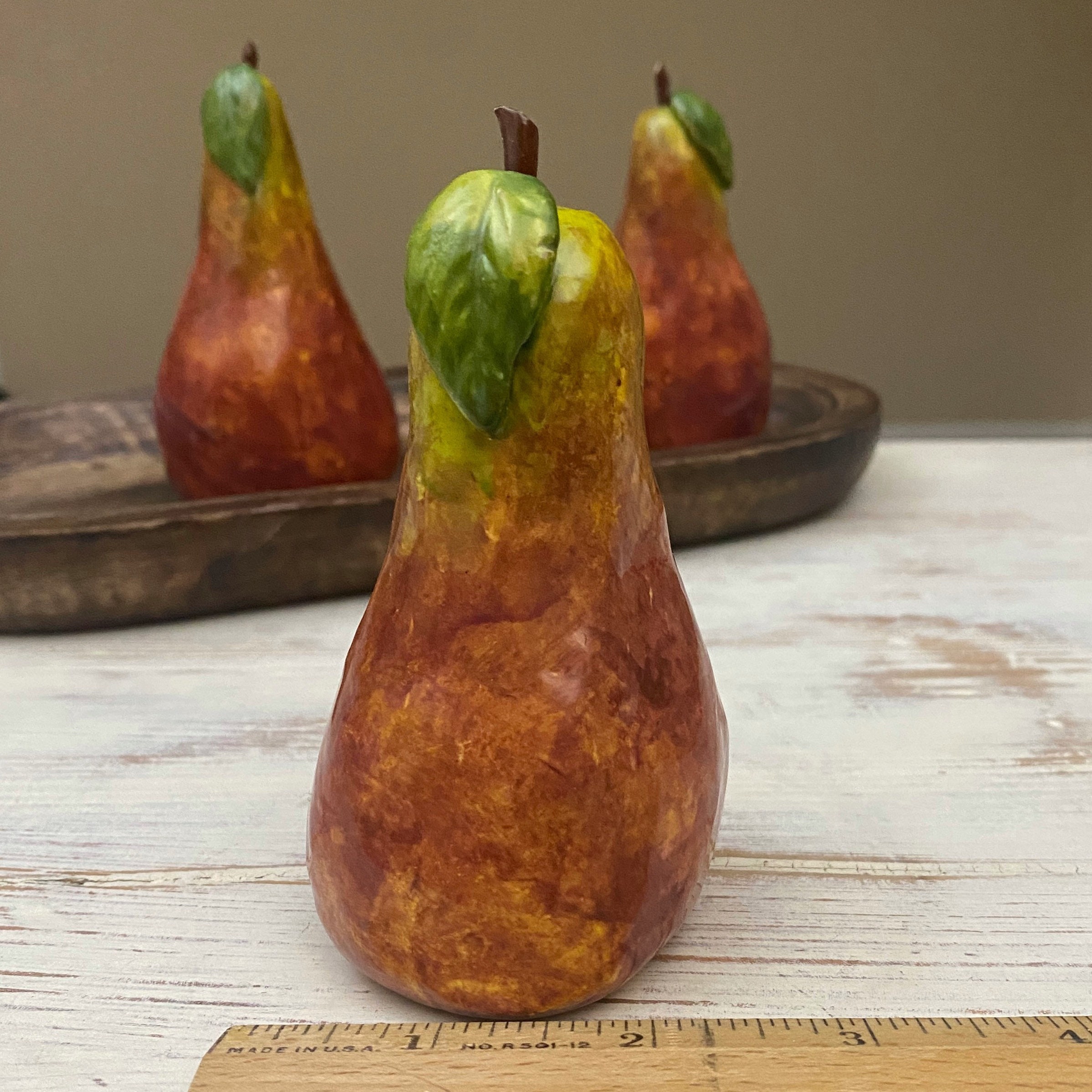 Ceramic Pear Red Green Kitchen Fruit Tiered Tray Home Decor - Etsy