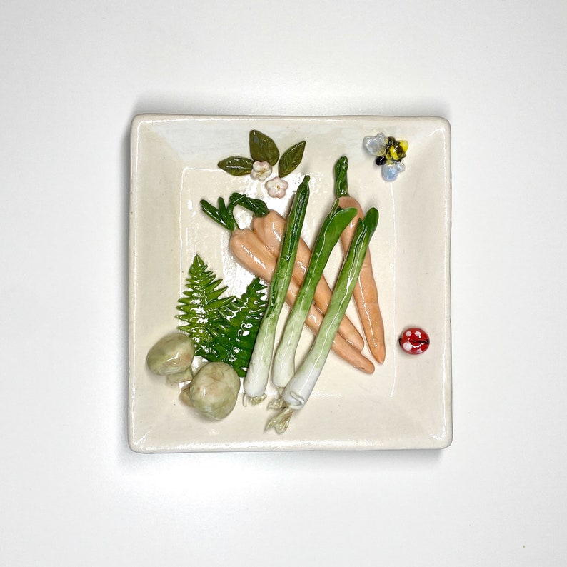 Ceramic Vegetable Dish Plate Plaque Kitchen Home Decor Onions - Etsy