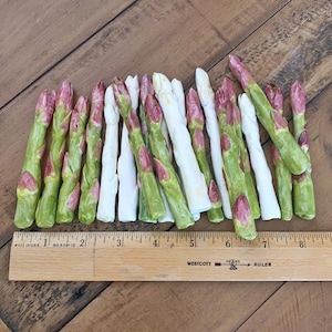 Ceramic Asparagus Handmade Pottery Faux Asparagus Green Purple and ...