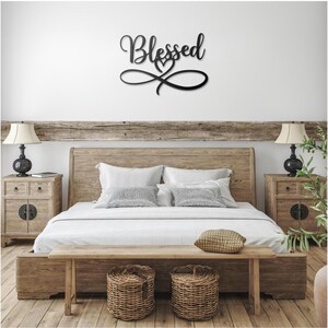 Blessed Metal Wall Art, Infinity Heart Family Word Sign for Home ...