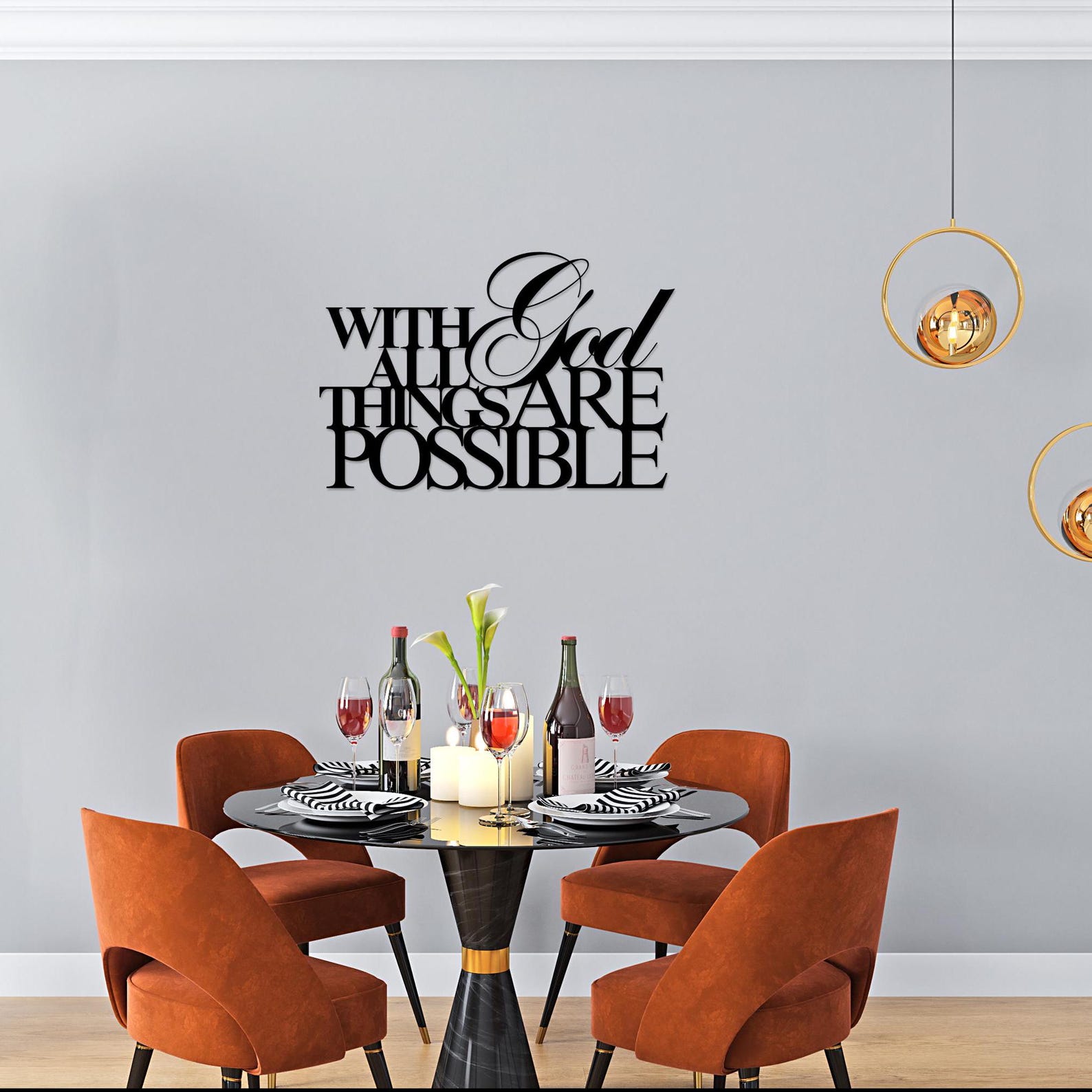 With God All Things Are Possible Religious Christian Metal Sign, Bible ...