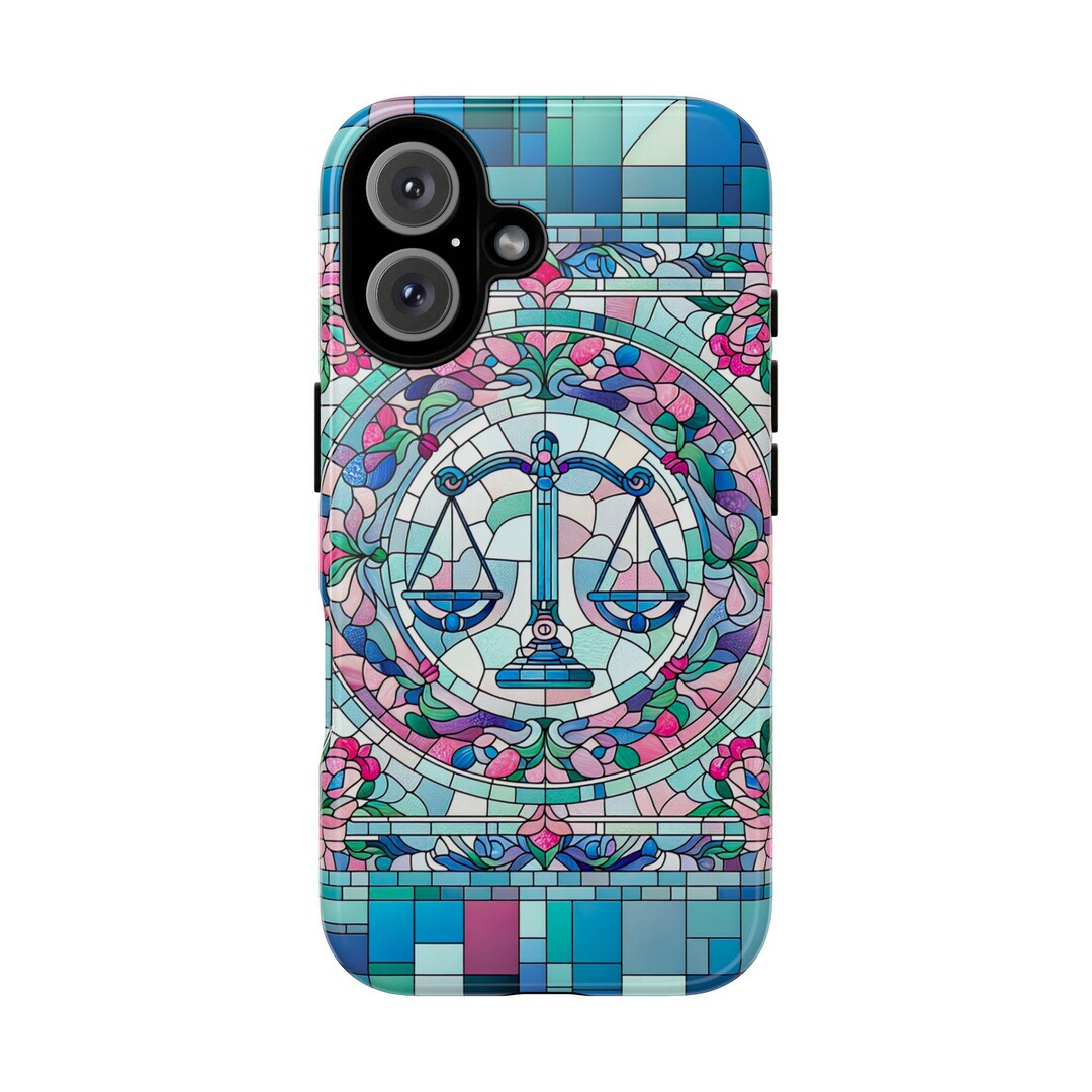 Zodiac Libra Faux Stained Glass Phone Case - Astrology Horoscope Gift ...