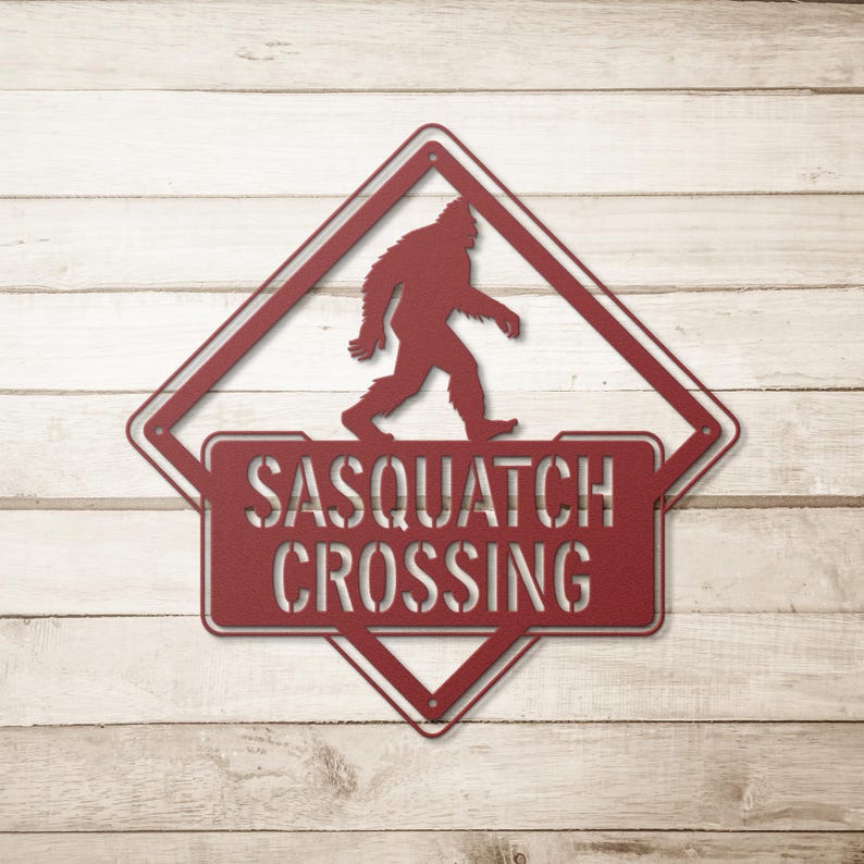 Sasquatch Metal Art, Sasquatch Crossing Outdoor Big Foot Sign for Home ...
