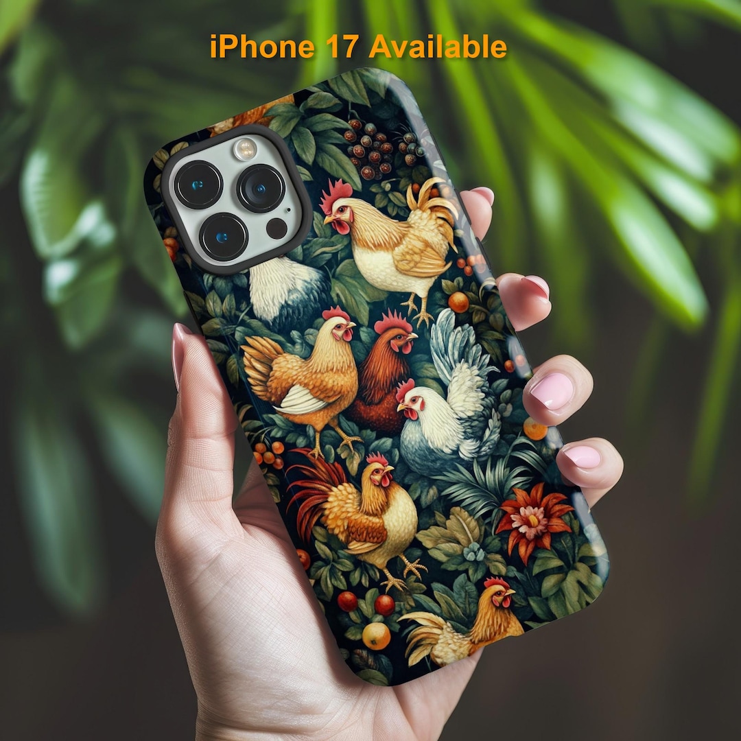 Chicken Phone Case, Poultry Art Cover for iPhone 16 15 14 13 Pro Plus ...