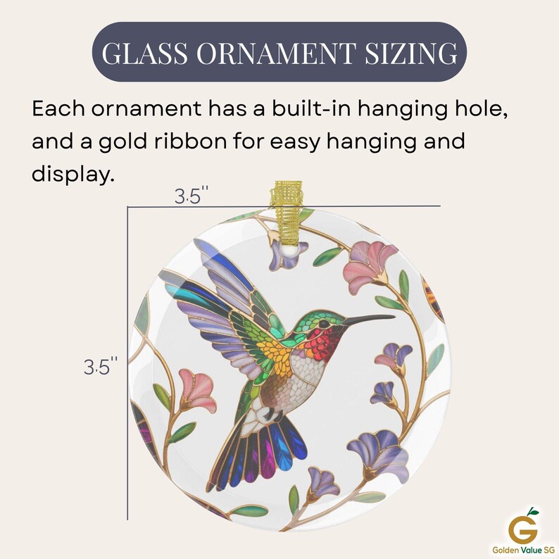Vibrant Hummingbird Stained Glass Ornament, Handcrafted Bird Lover Gift ...