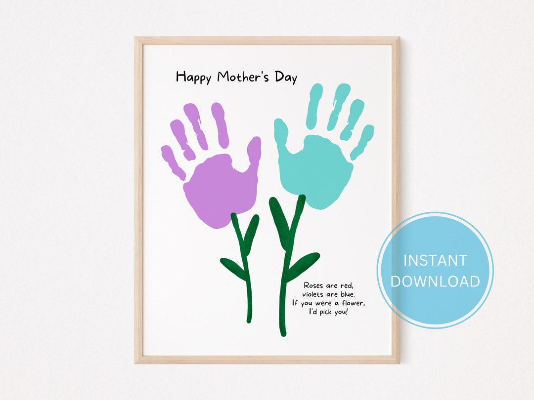 Mother's Day Handprint Craft, Mother's Day Keepsake, Kids Craft ...