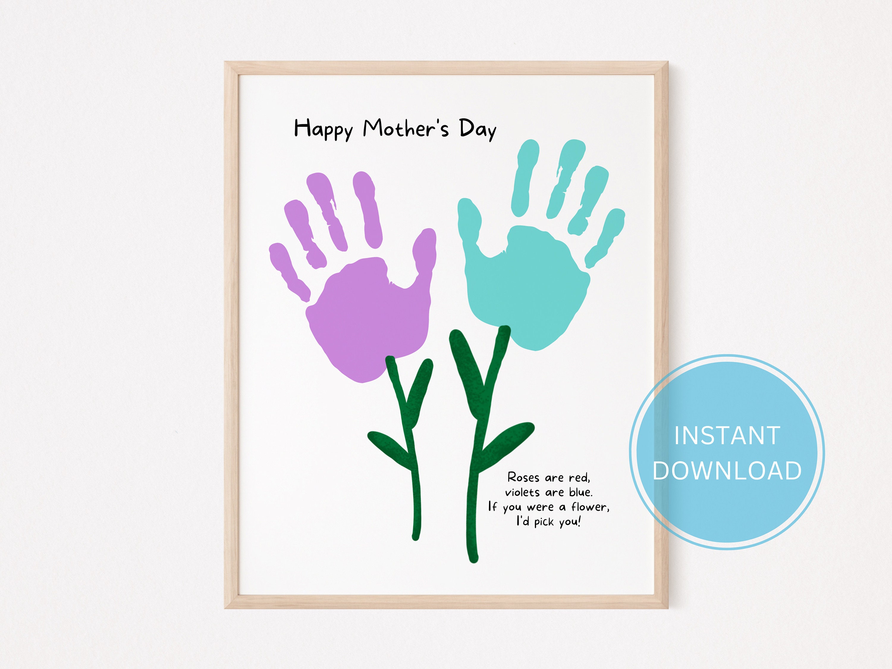 Mother's Day Handprint Craft, Mother's Day Keepsake, Kids Craft ...