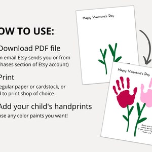 Valentine's Day Handprint Craft, Valentine's Keepsake, Kids Craft ...