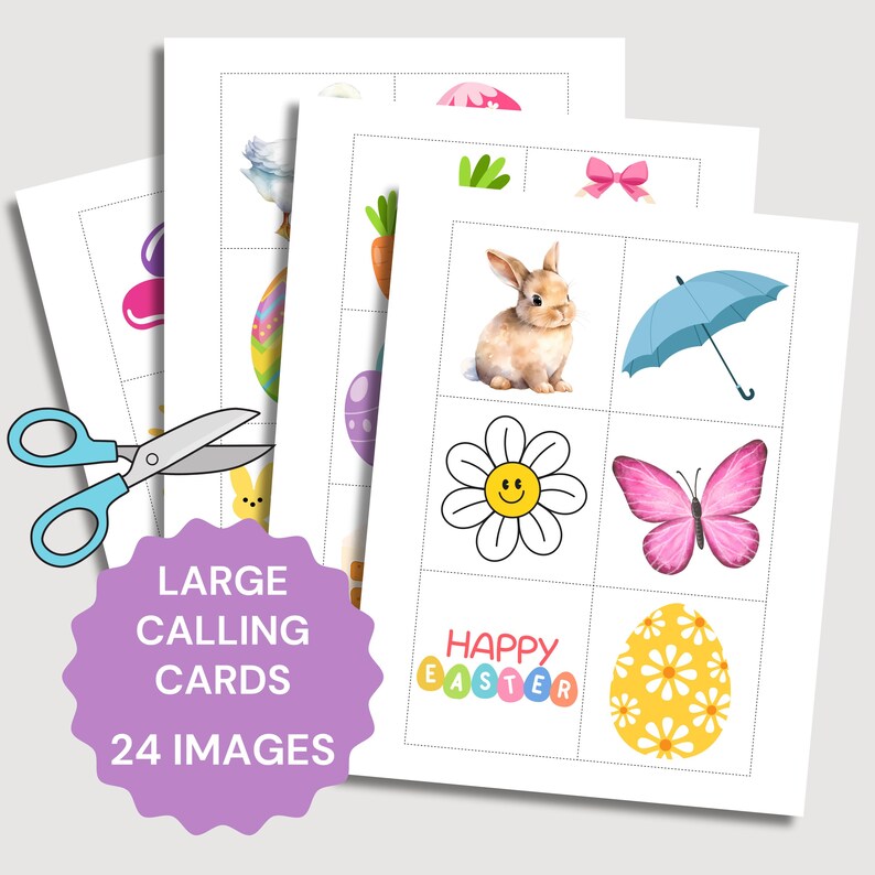 Easter Bingo Game Cards Printable, 40 Easter Bingo Cards, Easter ...