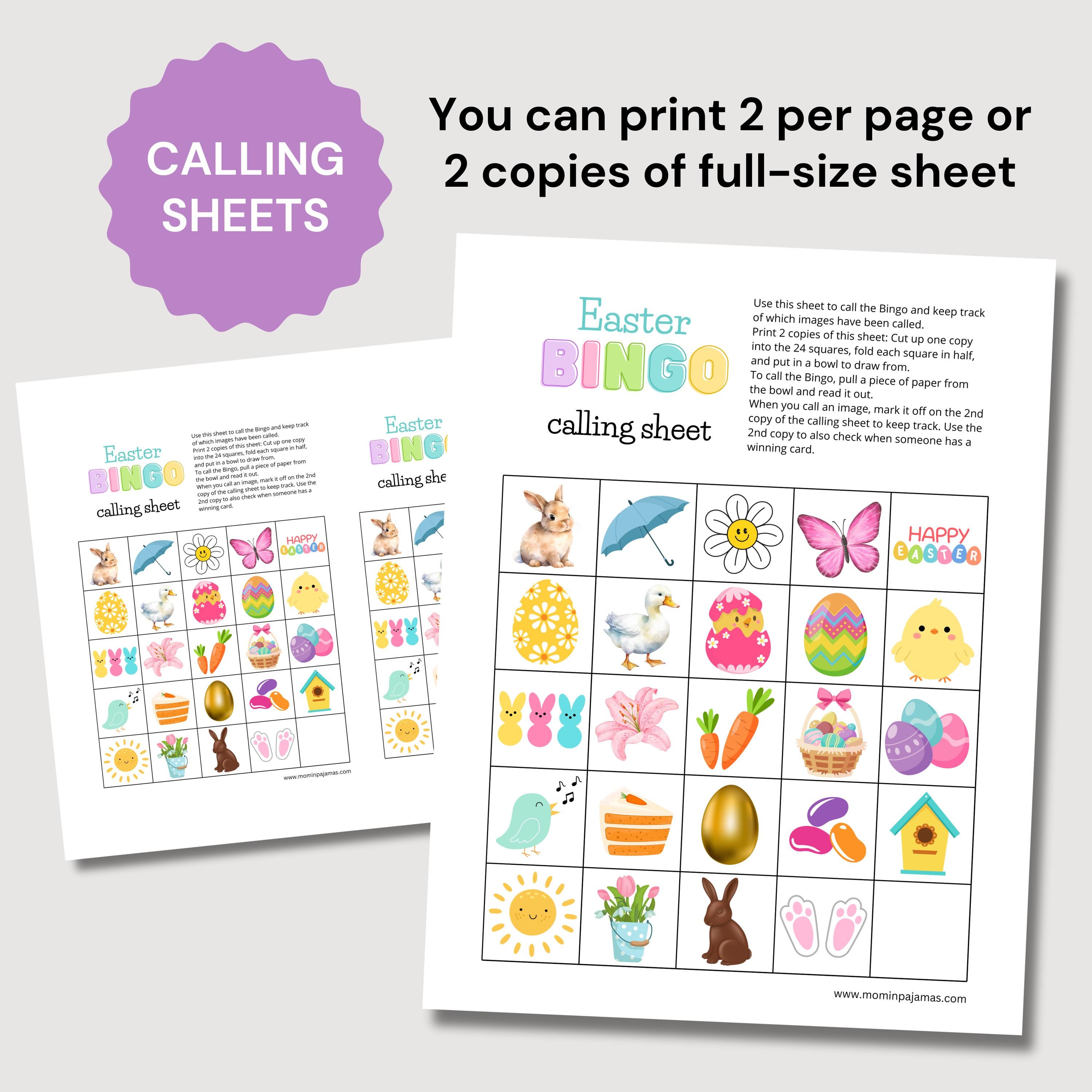 Easter Bingo Game Cards Printable, 40 Easter Bingo Cards, Easter ...