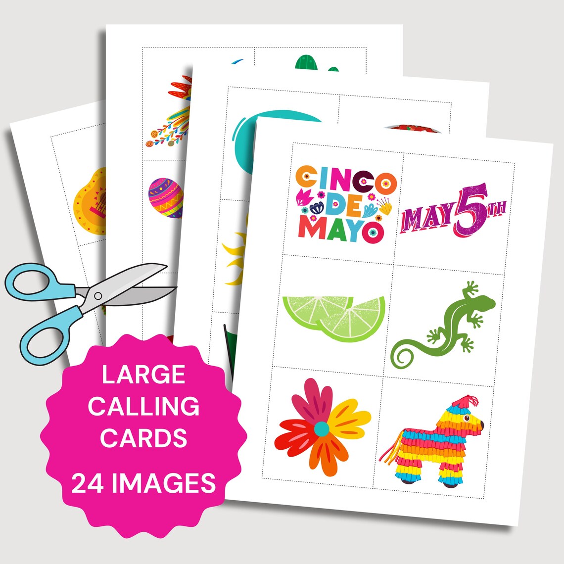 Cinco De Mayo Bingo Game Cards Printable, 40 Cinco De Mayo Bingo Cards ...