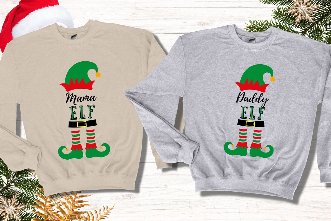 Christmas Elf Sweatshirt, Funny Christmas Sweater, Christmas Crewneck ...
