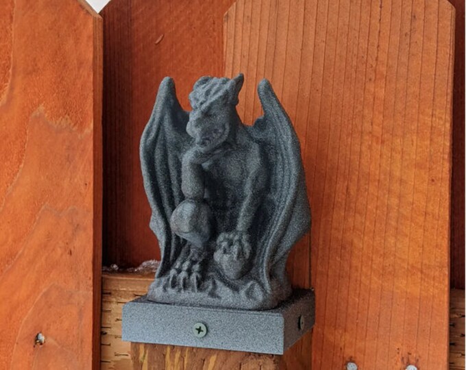 Gargoyle Fence Post Topper 4x4 PVC Vinyl or Wood Garden Gargoyal Statue ...