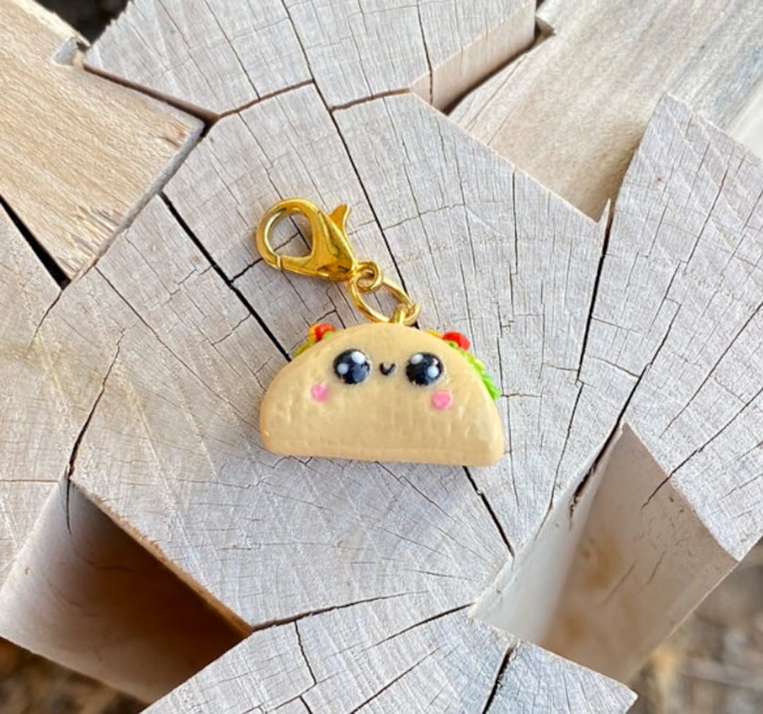 Taco Charm | Cute Kawaii Charms Polymer Clay | Food Charms | Miniature ...