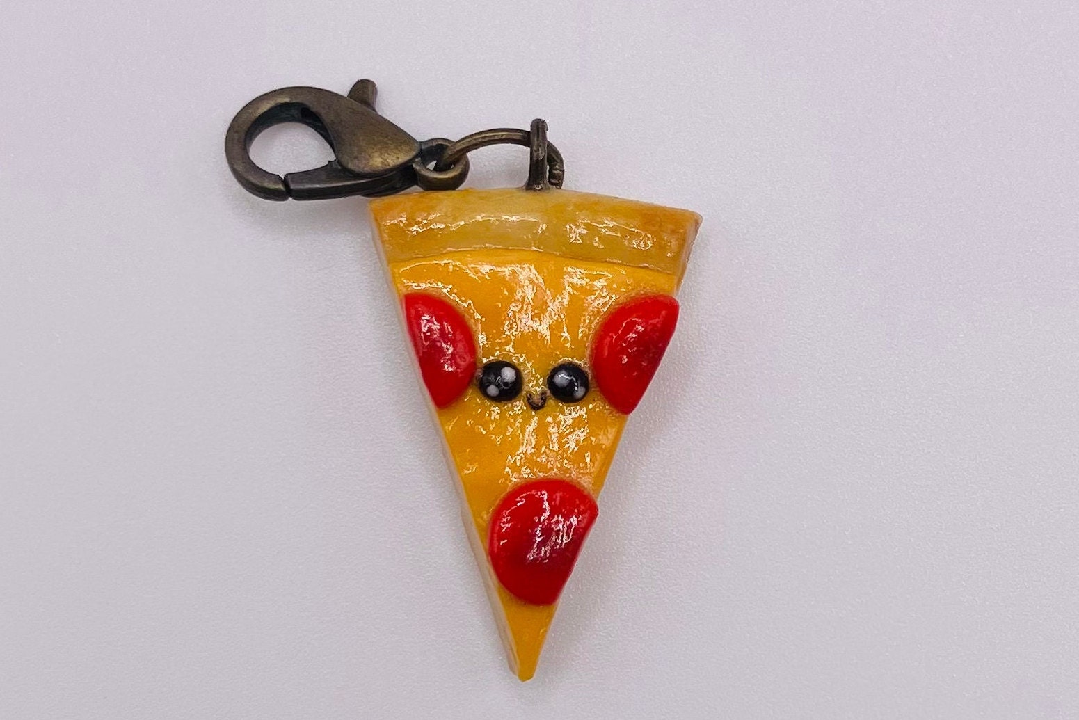 Pepperoni Pizza Charm Cute Kawaii Charms Polymer Clay Food Charms Pizza Charms Kawaii Charms ...