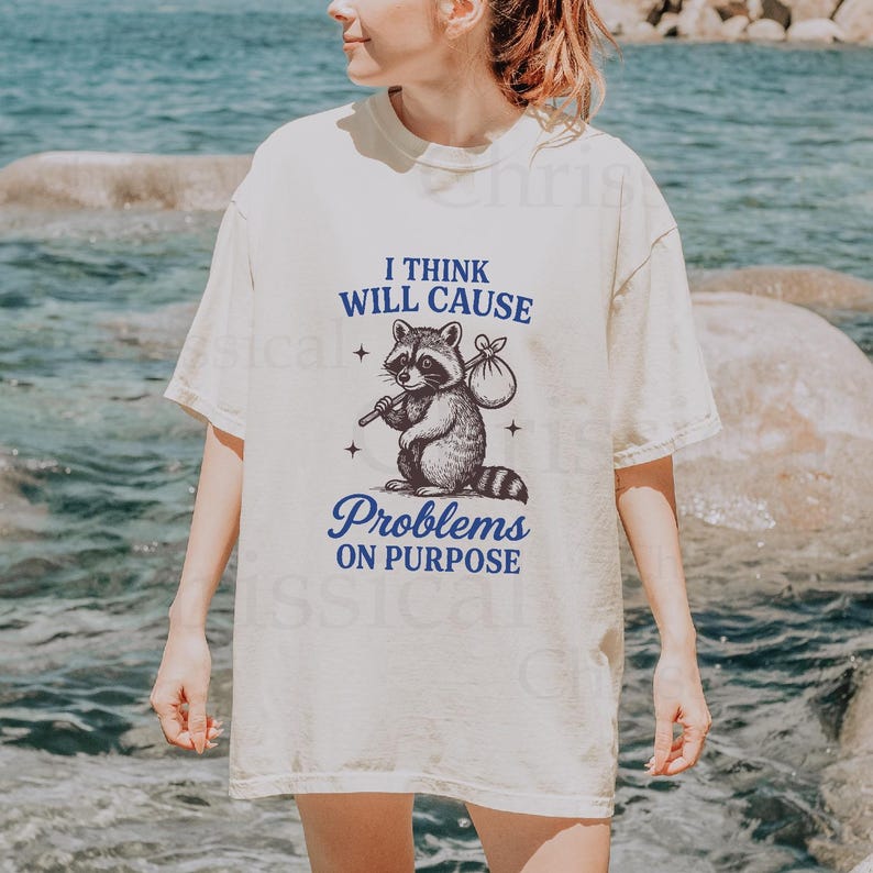 I Think I Will Cause Problems on Purpose, SVG PNG, Vintage Retro Funny ...