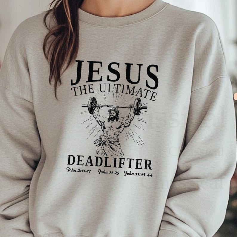 Jesus the Ultimate Deadlifter Png, Christian Deadlifter PNG, Funny ...