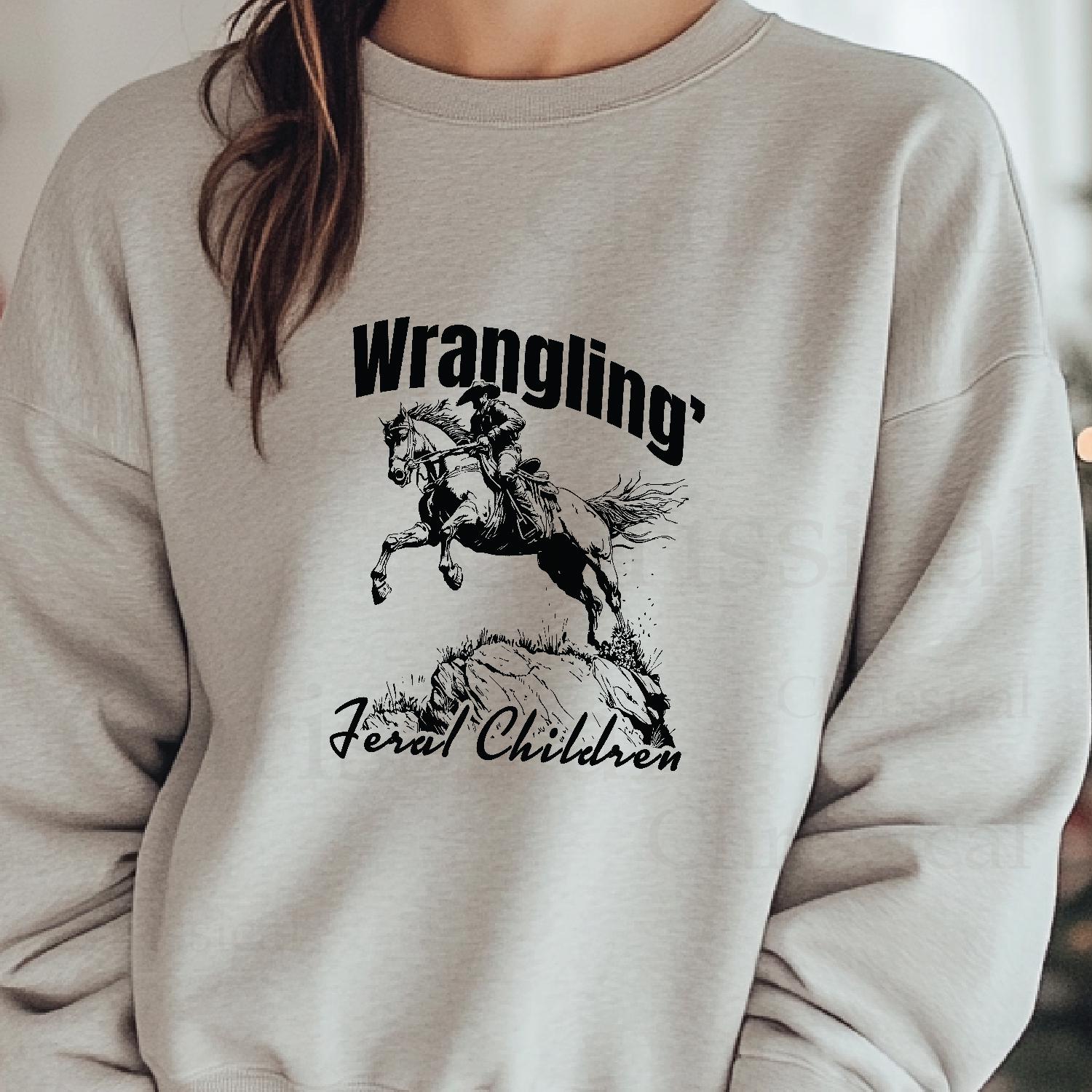 Wrangling Feral Children Png, Southern PNG, Country PNG, Funny Mom Png ...