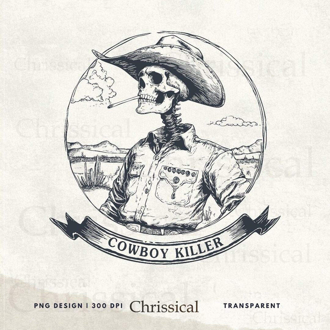 Cowboy Killer Png, Cowboy Skull Png, Western Cowboy Skull Png, Western ...