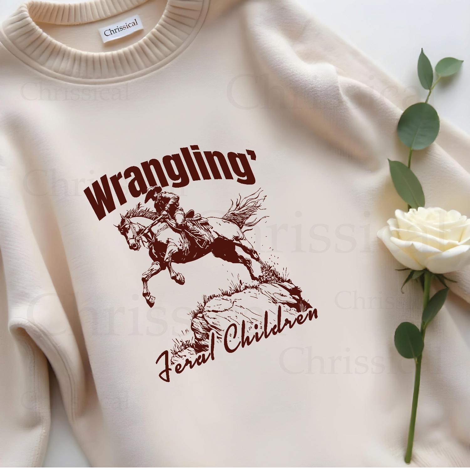 Wrangling Feral Children Png, Southern PNG, Country PNG, Funny Mom Png ...