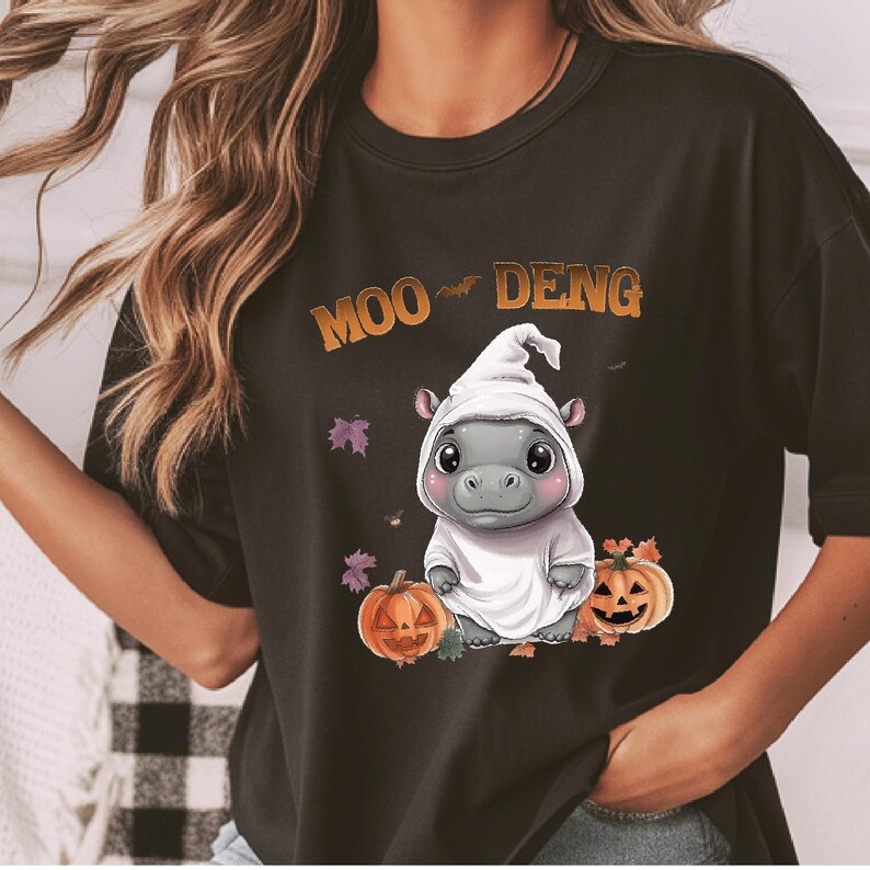 Funny Moo Deng Halloween Png, Baby Hippo Png, Moo Deng PNG, Bouncy Pig ...