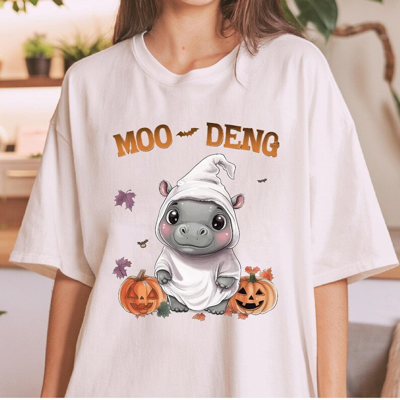 Funny Moo Deng Halloween Png, Baby Hippo Png, Moo Deng PNG, Bouncy Pig ...