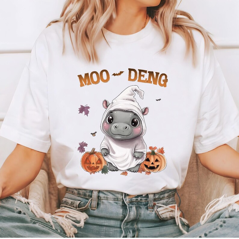 Funny Moo Deng Halloween Png, Baby Hippo Png, Moo Deng PNG, Bouncy Pig ...