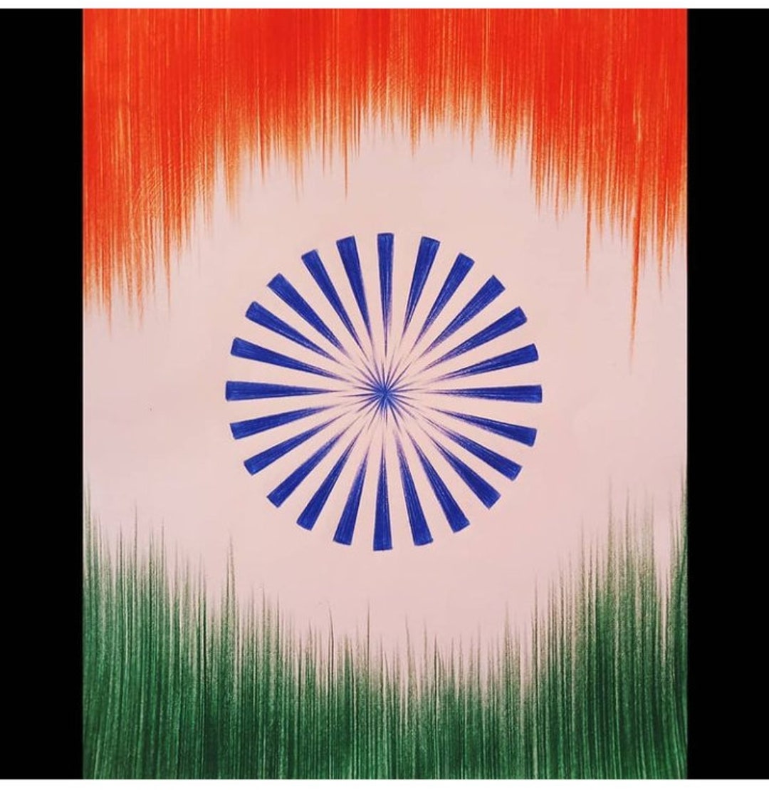 Tiranga With Pencil Work - Etsy