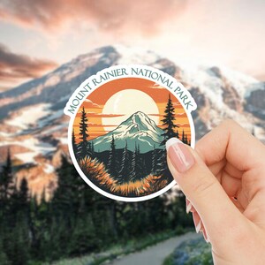 Mount Rainier National Park Sticker Outdoors, National Parks, Travel ...